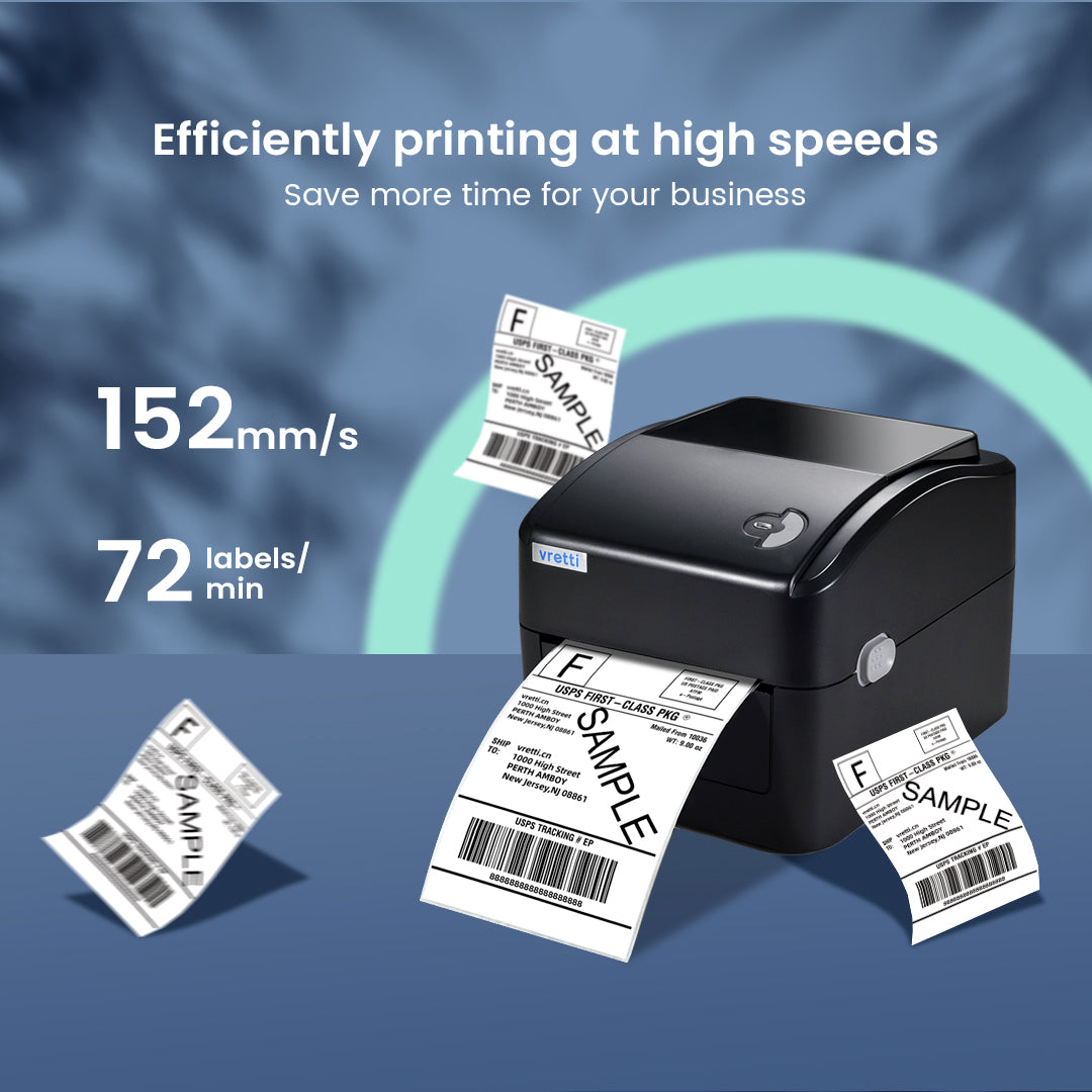 VRETTI 4 x 6Thermal Shipping Label Printer 420B USB + Bluetooth ...