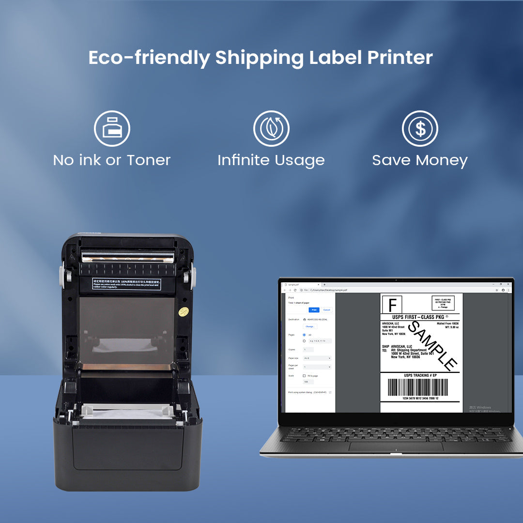 VRETTI 4 x 6Thermal Shipping Label Printer 420B USB + Bluetooth ...