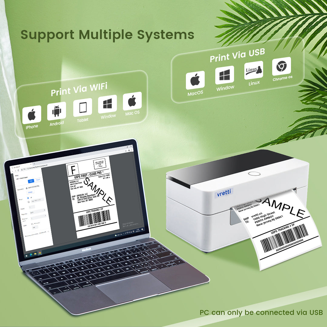 VRETTI 4x6 Thermal Shipping Label Printer D463B USB+WIFI – VRETTI ...